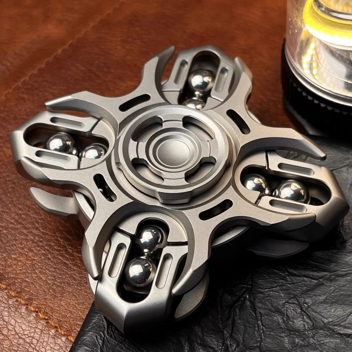 JZEDC Oracle EDC Spinner – Stainless Steel & Titanium Fidget Toy